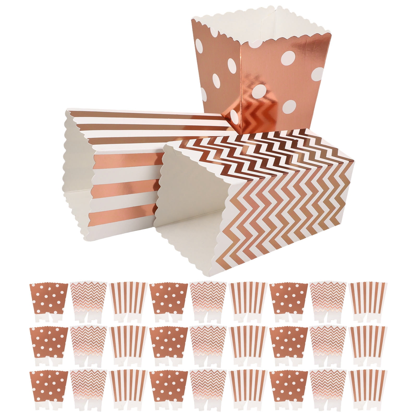 HAMPPLIES 36Pcs Foldable Popcorn Containers For Party Medium 11.5 X 7 X ...