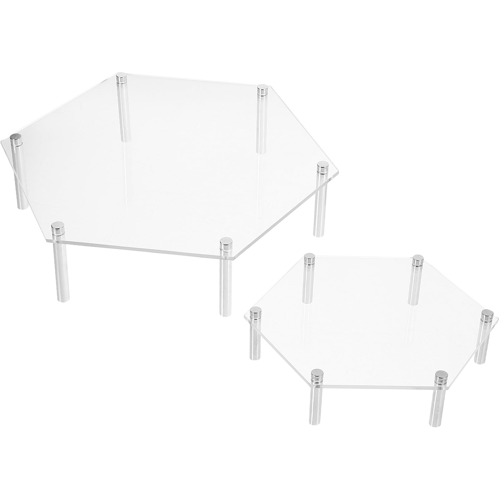 HAMPPLIES 3Pack Transparent Cupcake Display Holder Square Storage Rack ...