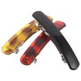 HAMPPLIES 3Pcs Small French Hair Clips Multi Color Flat Claw Spring ...