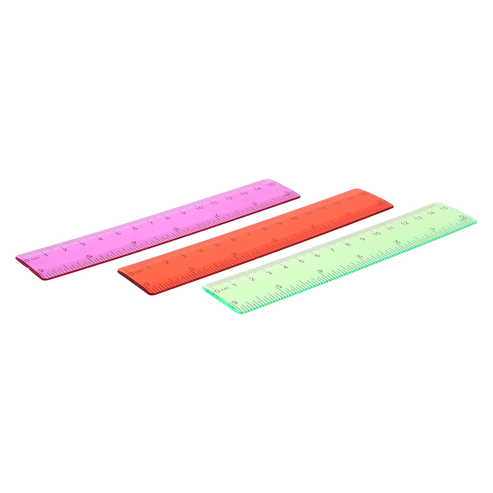 HAMPPLIES 3Pcs Plastic Rulers for Classroom Use in Simple Design 6.2X1 ...