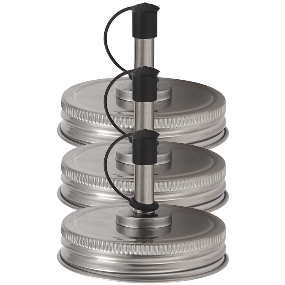 HAMPPLIES 3Set Oil Dispensers for Jars in Black Color Airtight and ...
