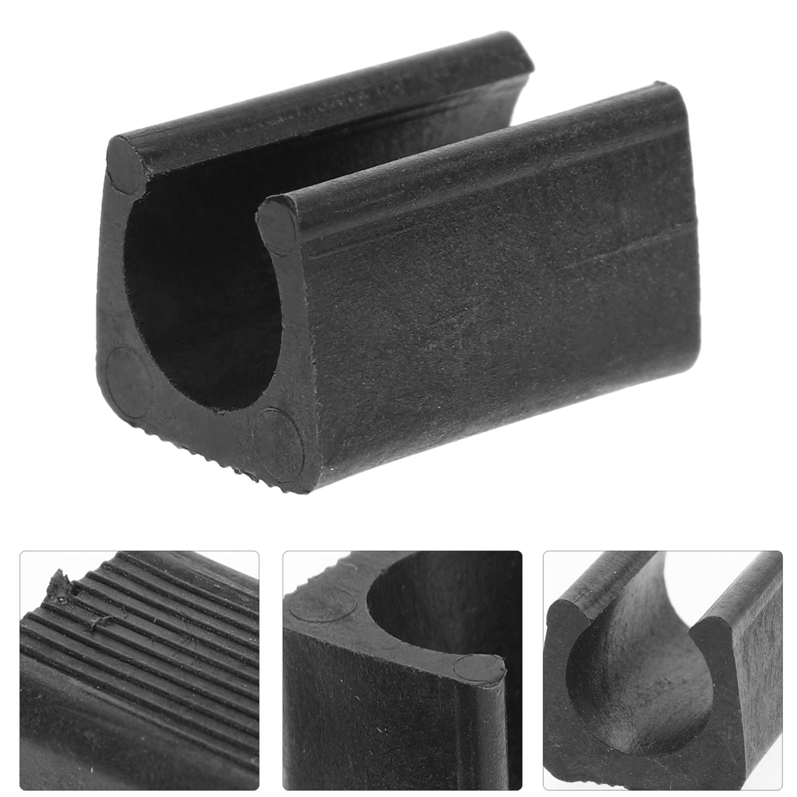 HAMPPLIES 40Pcs Black Stool Leg Caps for Dining Room 1.1x0.7in ...