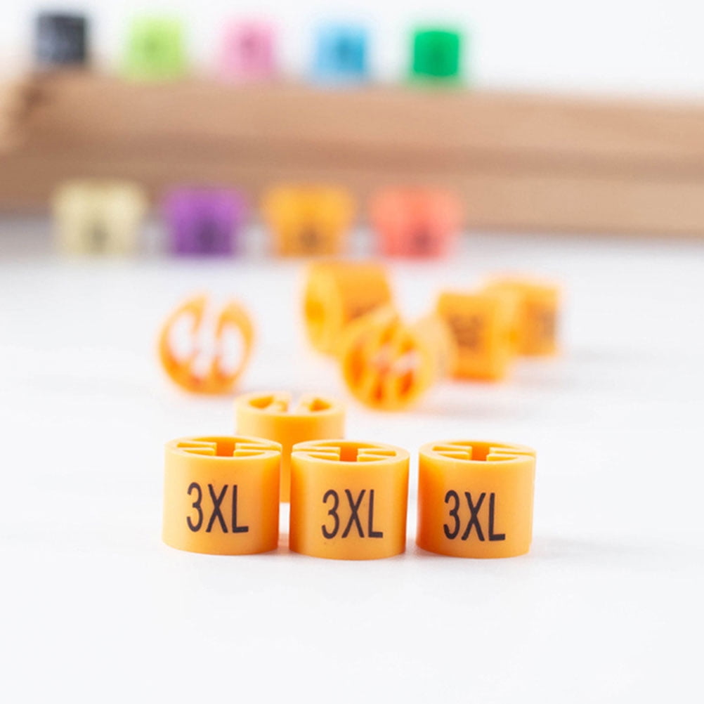 HAMPPLIES 450Pcs Coding Hanger Size Marker Assorted Color Round Plastic ...