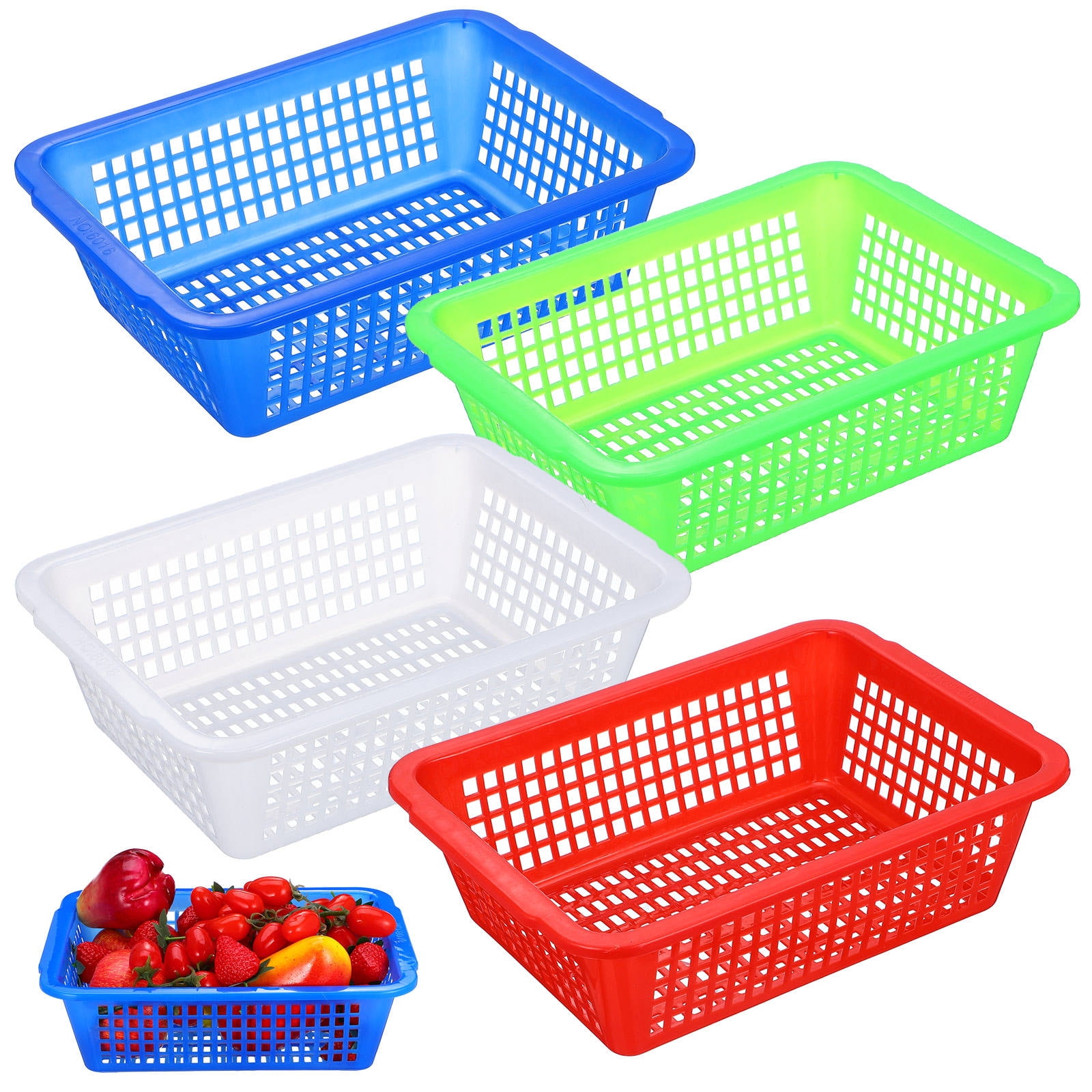 HAMPPLIES 4Pcs Basket Storage for Multi Functional Use in Kitchen and ...