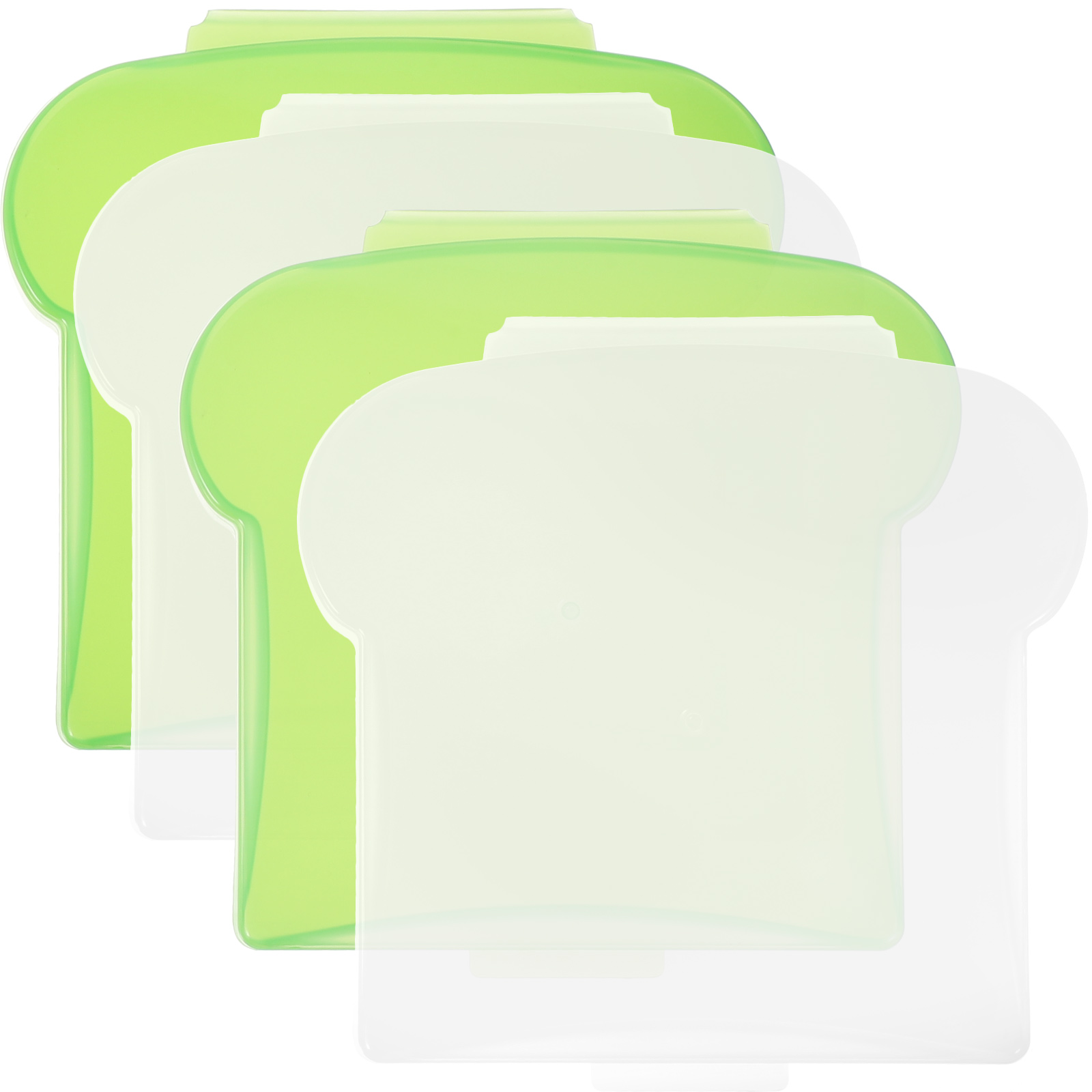 HAMPPLIES Air Tight Bread Storage Container Toast Boxes Assorted Color ...