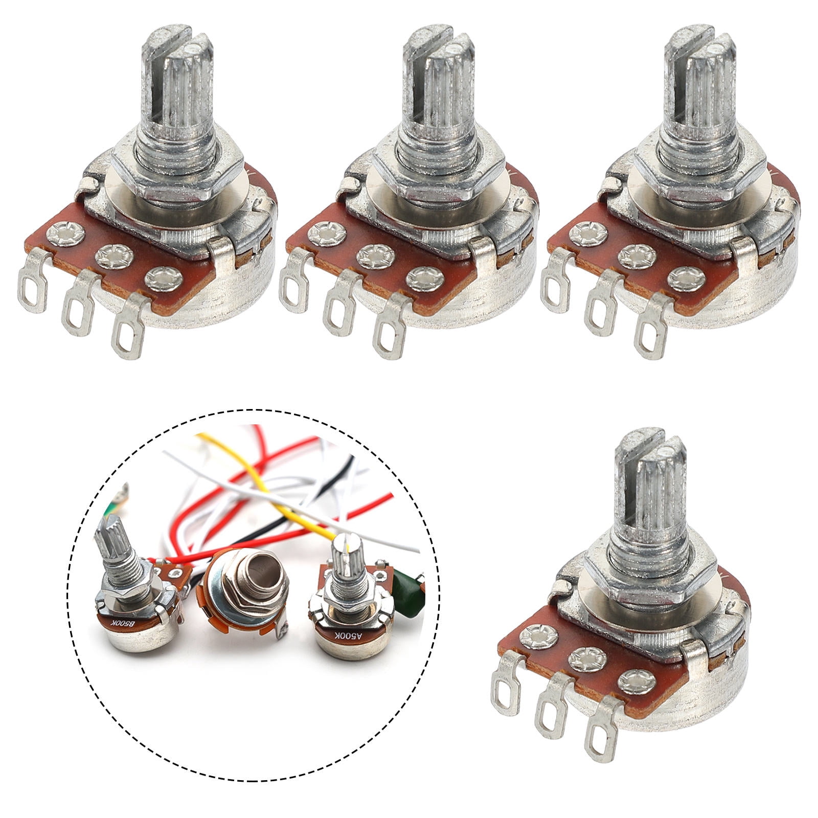 HAMPPLIES Volume Potentiometer Aluminum 4Pcs - Walmart.com