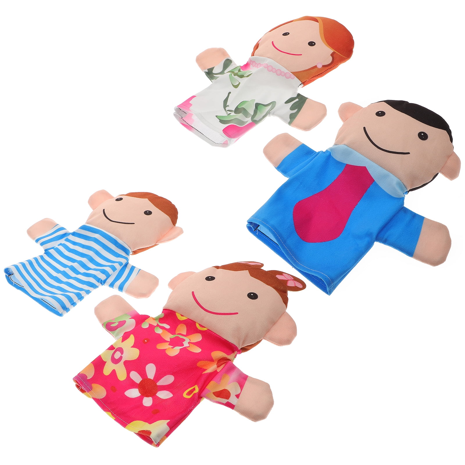 HAMPPLIES 4Pcs Kids Hand Puppets Family Puppets Set Cloth for Theater ...