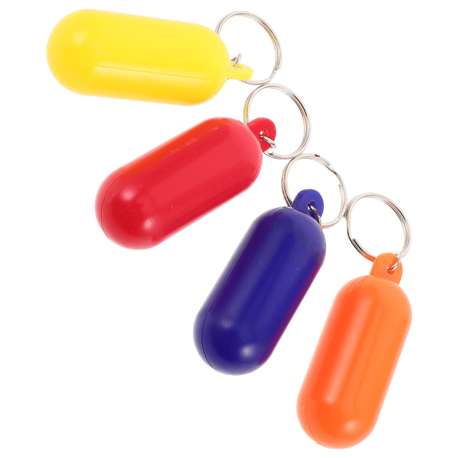 HAMPPLIES 4Pcs Round Keychain Float Buoyant Design Prevent Key Loss for ...