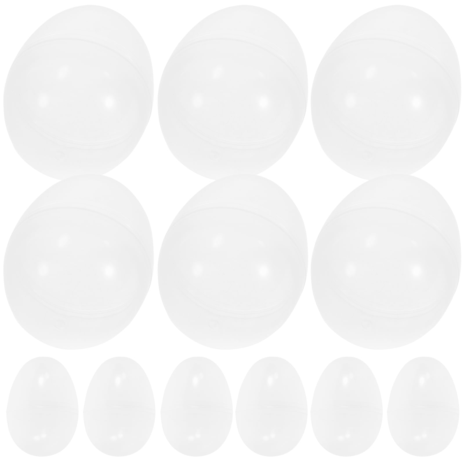 HAMPPLIES 50Pcs Clear Plastic Fillable Eggshell Balls for Candy Storage ...