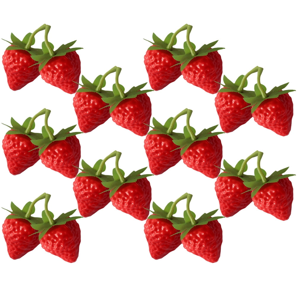 HAMPPLIES 50Pcs Fake Fruits Model for Mother's Day and Wedding Red ...