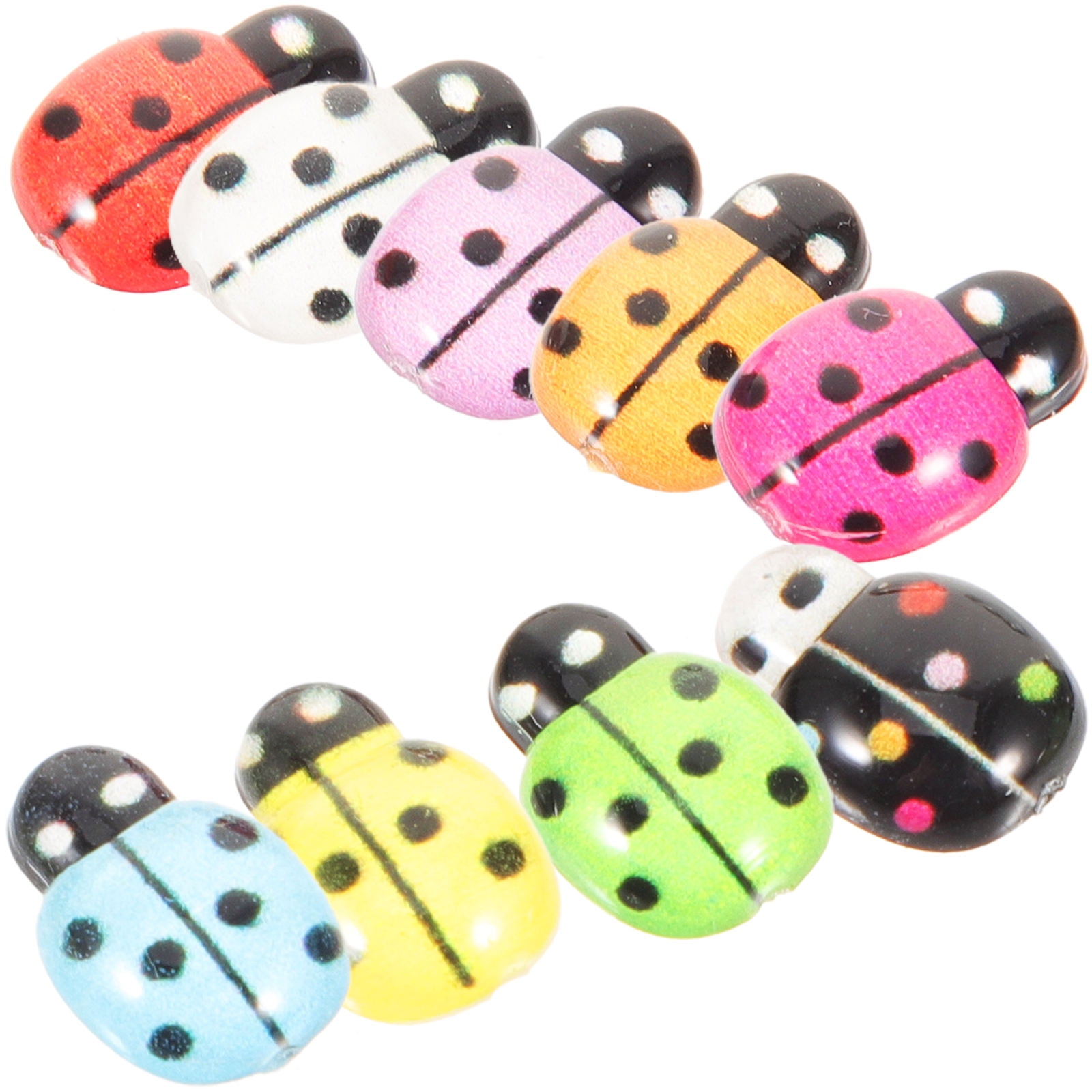 HAMPPLIES 50Pcs Ladybug Decor Tiny Resin Ladybug Statues For Diy Crafts ...