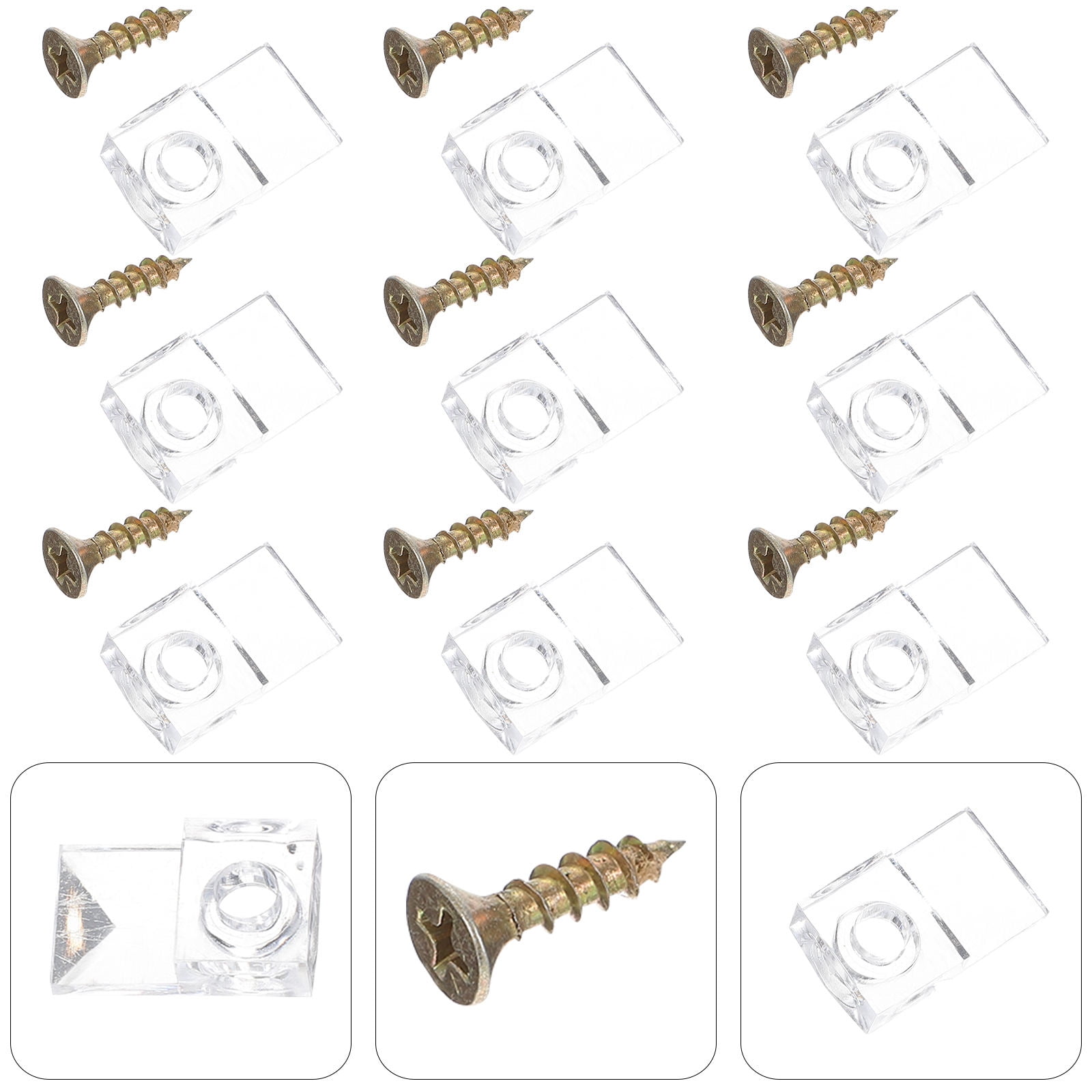 HAMPPLIES 50Pcs Shelf Clips with Transparent and Assorted Color Options ...