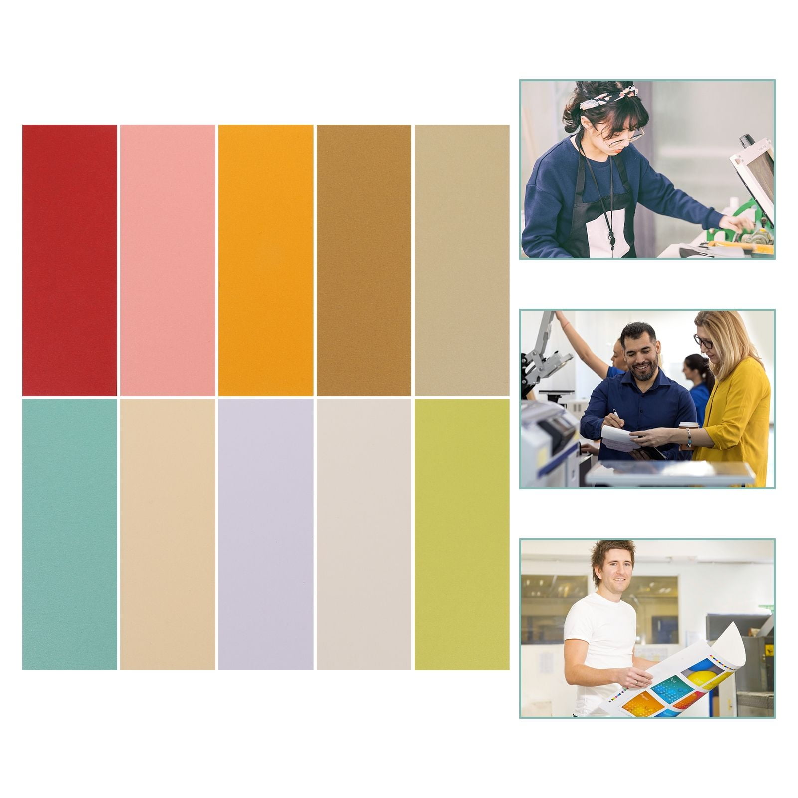 HAMPPLIES Iridescent Paper Assorted Color 50Pcs 6.3X2.4In - Walmart.com