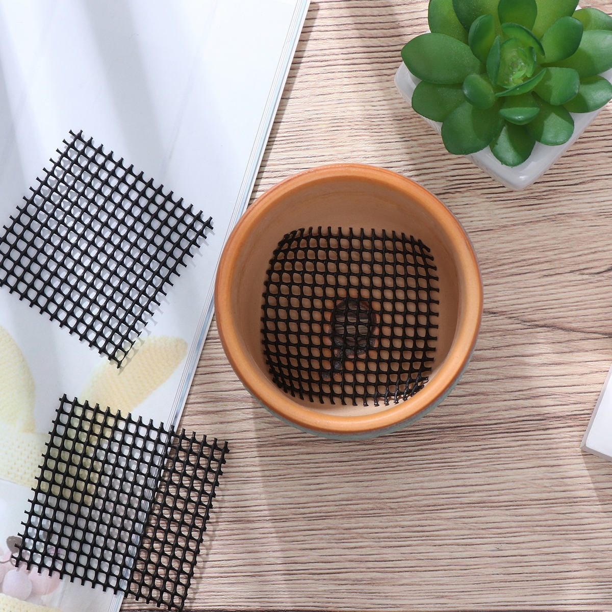 HAMPPLIES 50Set Planter Pad with Drainage Holes Screens Bonsai Pot Pad ...