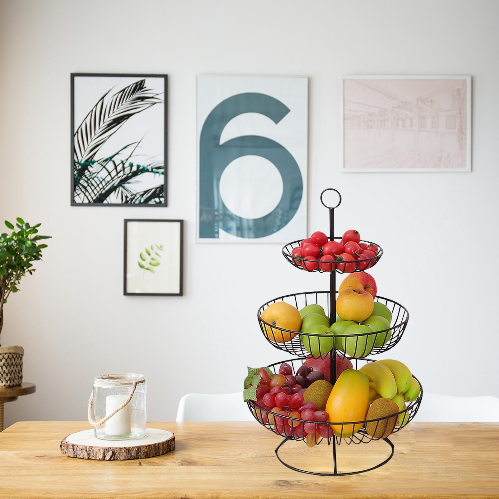 HAMPPLIES 5Pack Fruit And Vegetable Storage Rack 30X30Cm Iron Wire Bowl ...