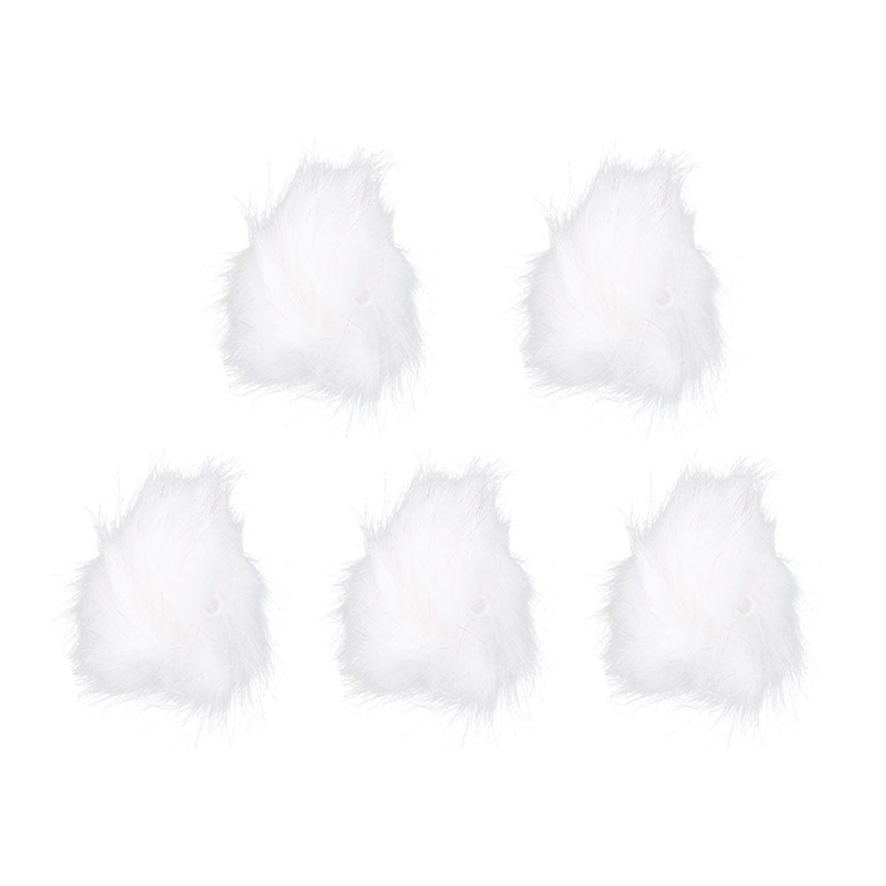 HAMPPLIES 5Pack White Fluffy Balls for DIY Projects and Clothing Charms ...
