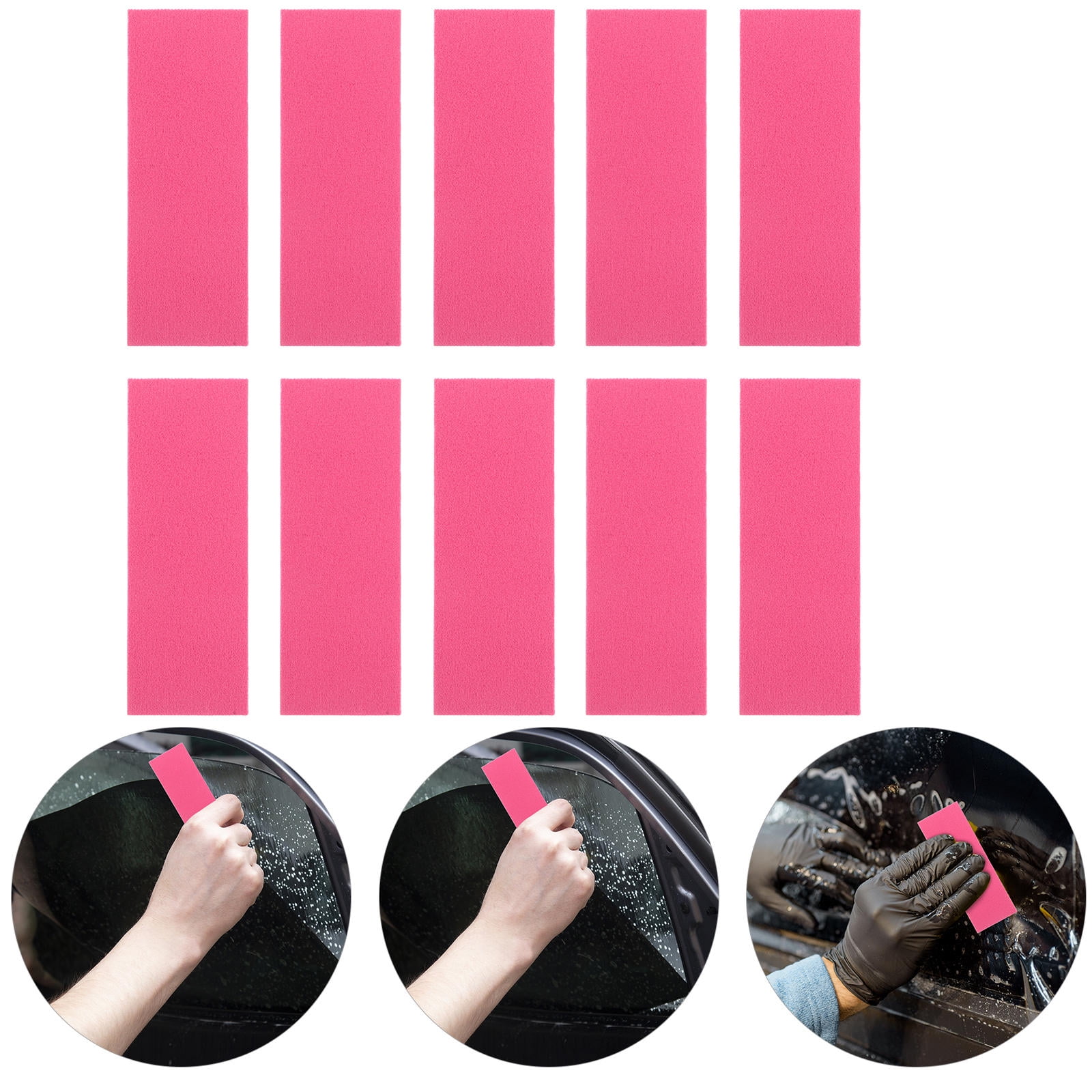 HAMPPLIES 5pcs Wallpaper Applicator Tool Vinyl Scraper Edge Cloth Pink ...