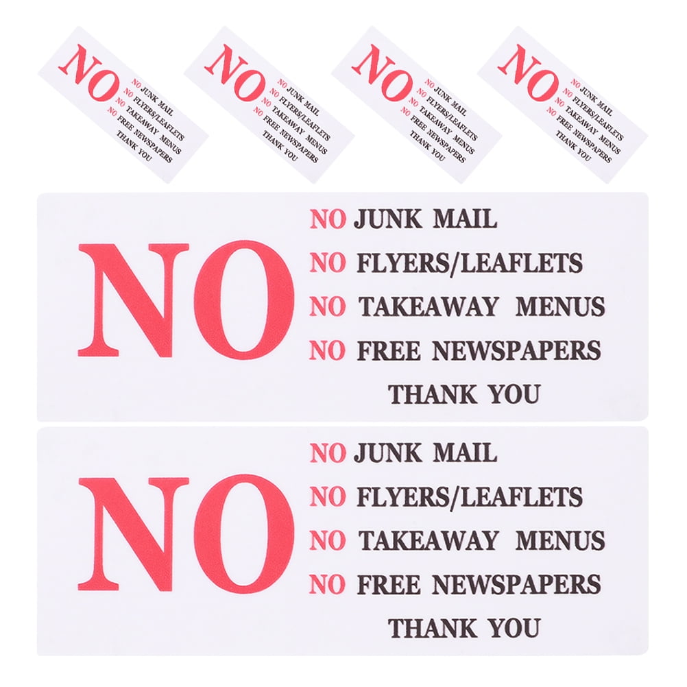HAMPPLIES 6pcs Durable Pvc Decals For No Flyers Sign For Residential ...