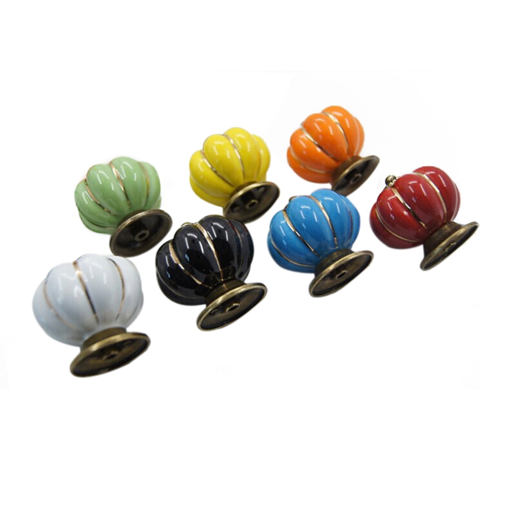 HAMPPLIES 7Set Round Ceramic Pull Handle for Kitchen Renovation ...