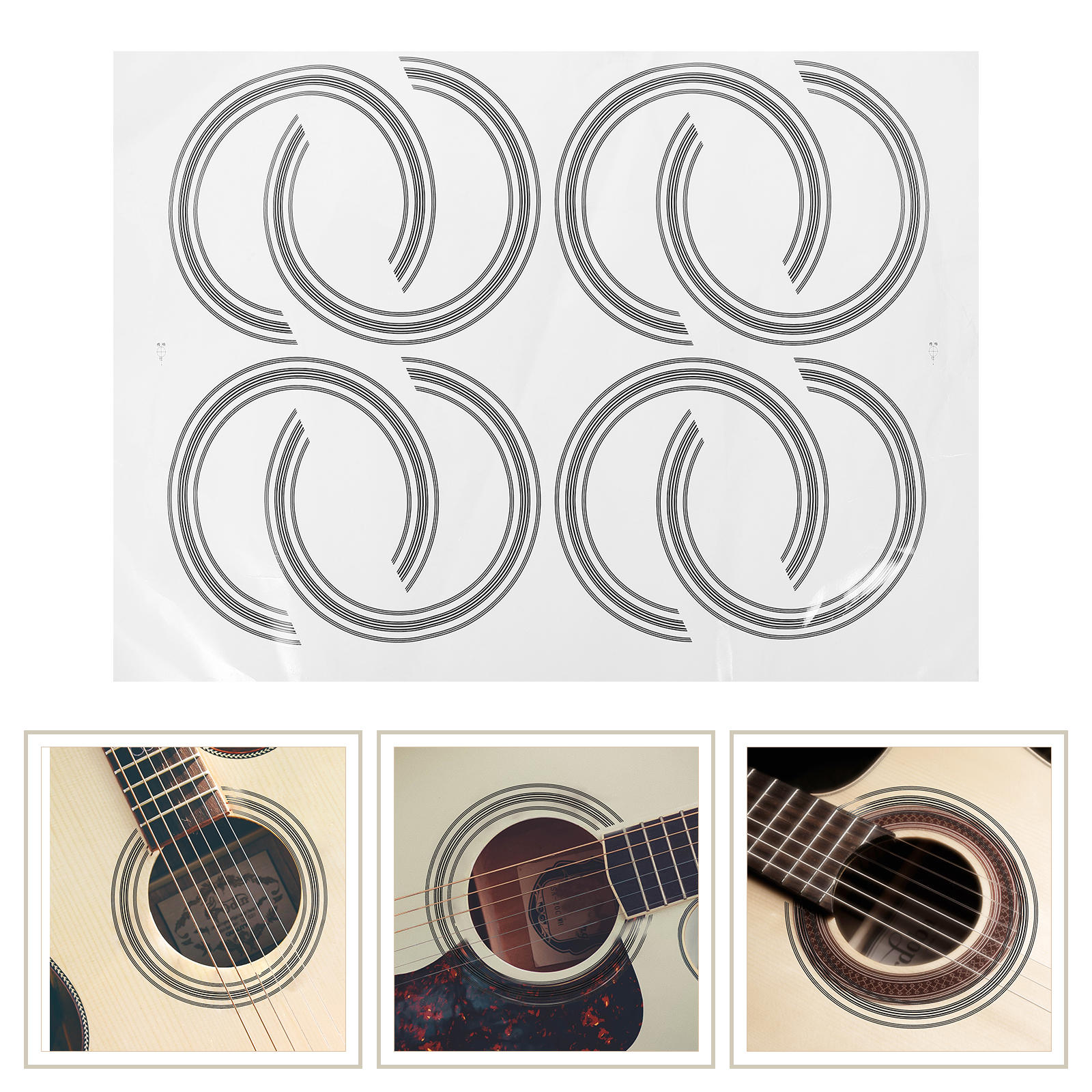 HAMPPLIES 8Pcs Fade Resistant Guitar Sound Hole Stickers for Musicians ...