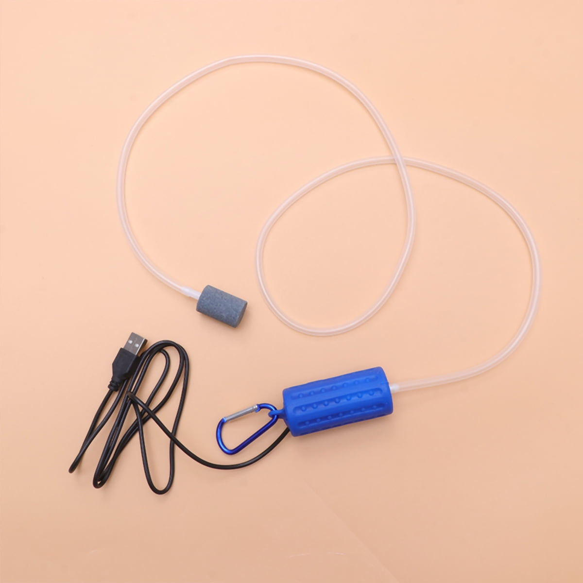 HAMPPLIES Aquarium Air Pump 1Pcs Rectangular Dark Blue Plastic for ...