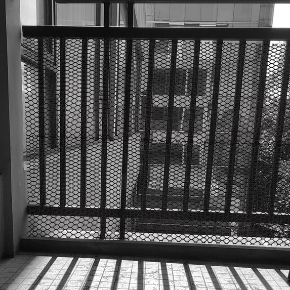 HAMPPLIES Balcony Protective Net Safety Net Black HDPE Family Safety ...
