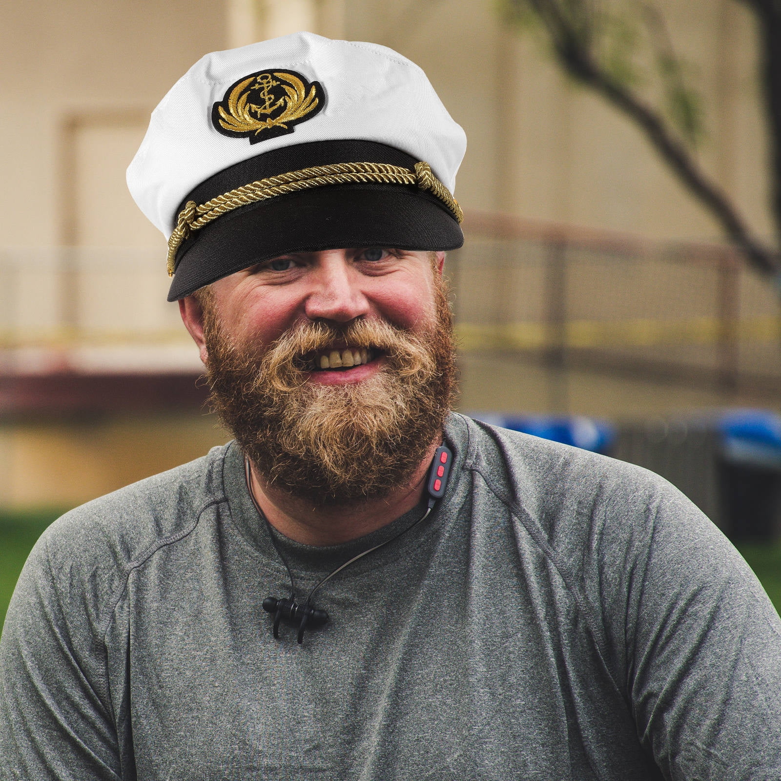 HAMPPLIES Captain Hats for Adults Flat 30x20cm Sailing Hat with Stage ...