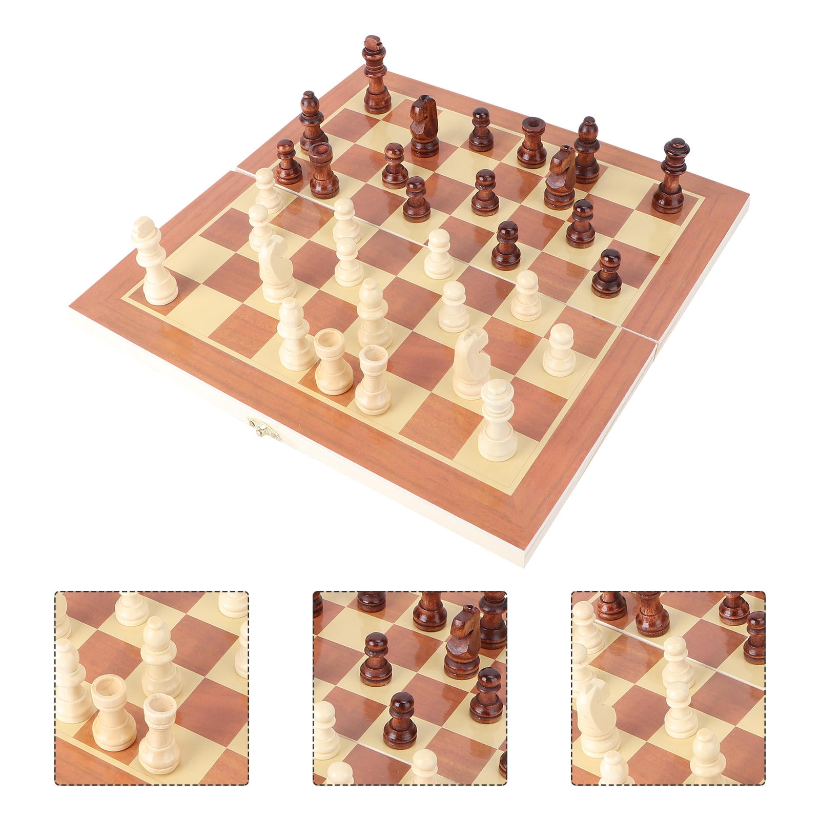 HAMPPLIES Chess Set for Beginners 1Pcs Foldable Chess Set with Plastic ...