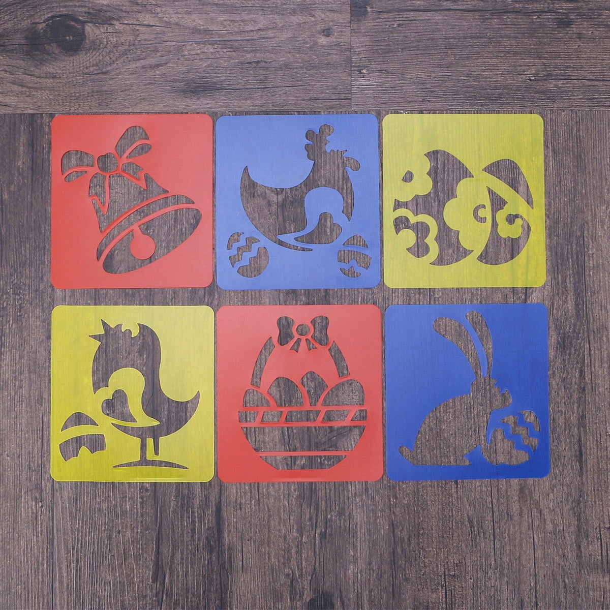 HAMPPLIES Childrens Drawing Stencils Set 14x5.9in Assorted Color Hollow ...