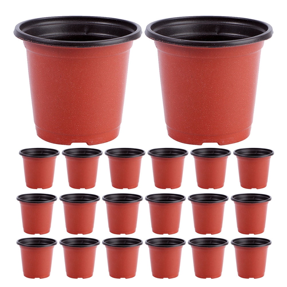 HAMPPLIES Colorful Grow Pots 120Set Red Plastic Pots for Home with ...