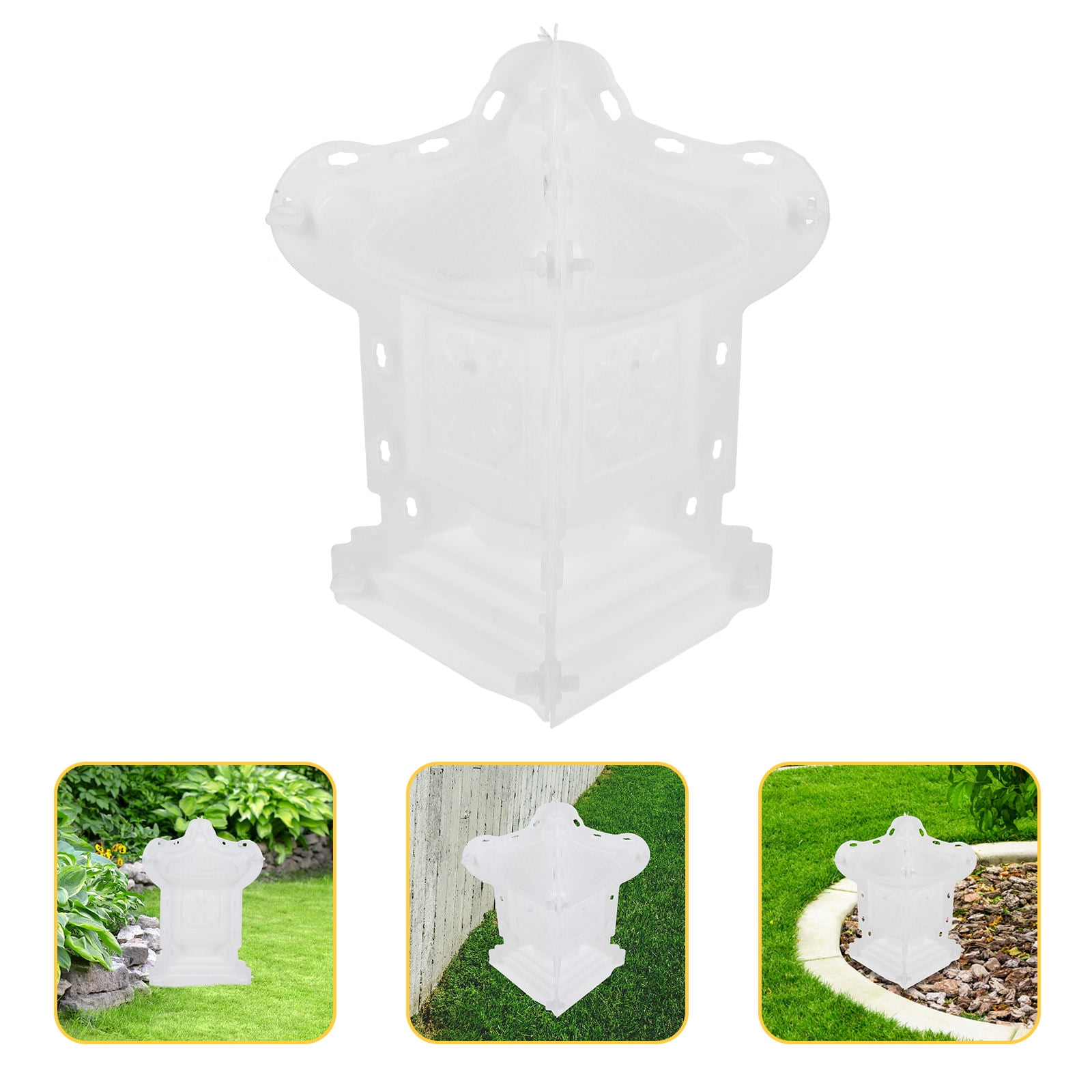 HAMPPLIES Concrete Mould 1Pack White Plastic Handrail Pavilion Shaped ...