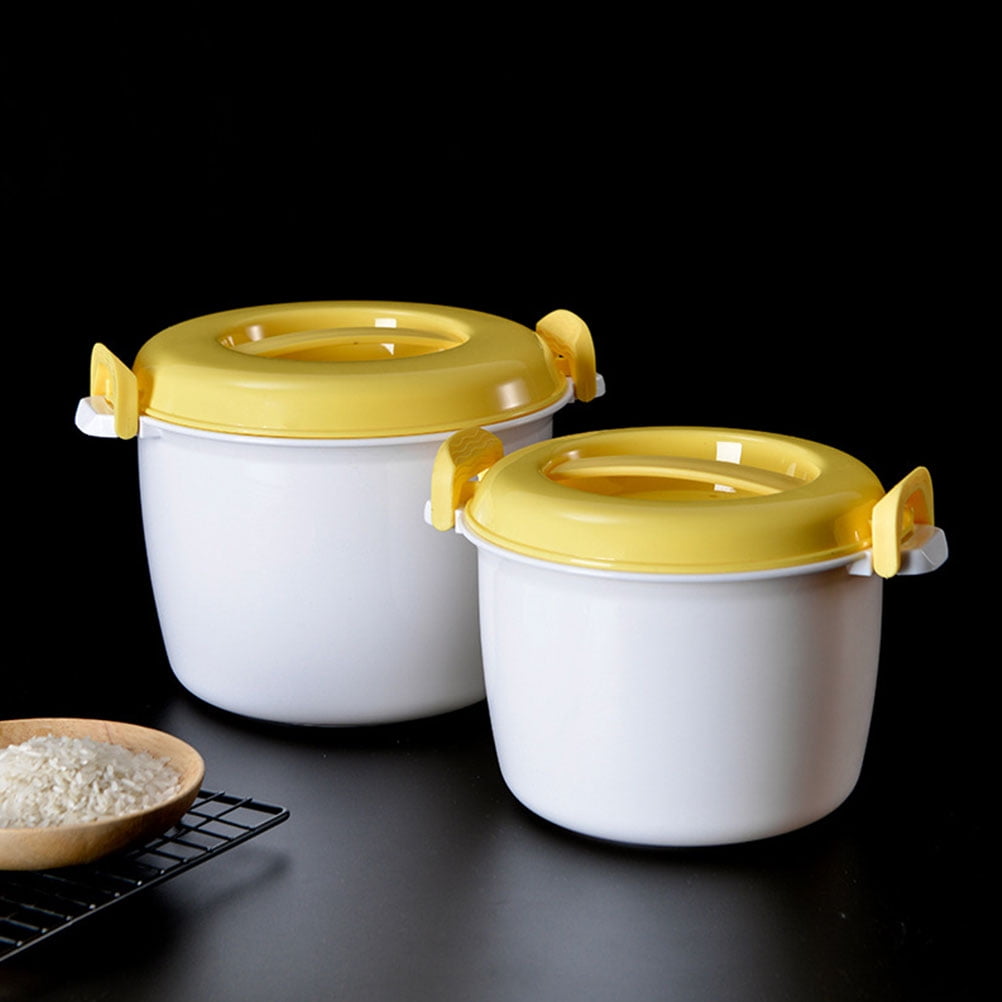 HAMPPLIES Cookware For Microwave 2Pcs Rice Steamer Top Handle for Easy ...