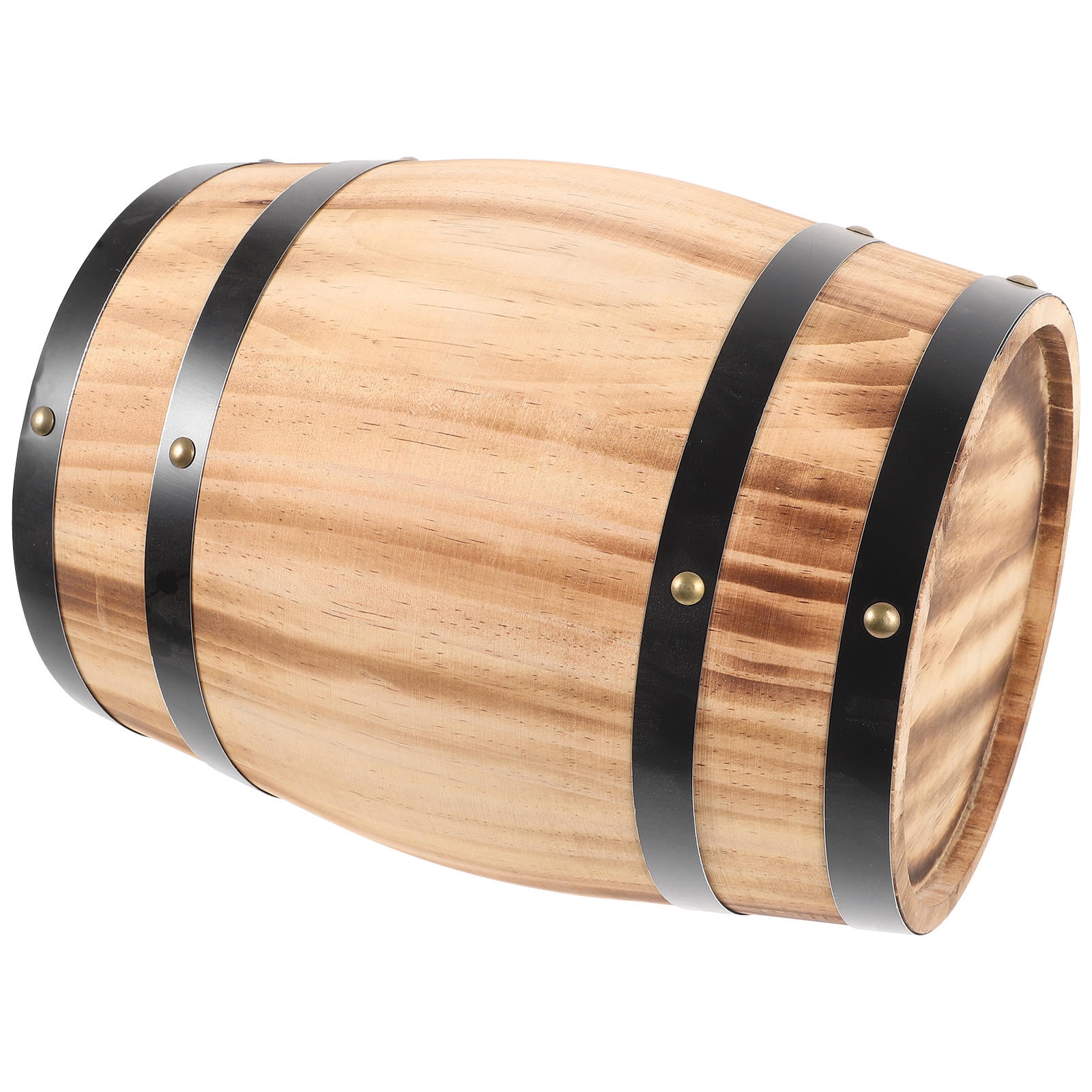 HAMPPLIES Delicate Wood Barrel Craft Oak Synthetic Material Decorative ...