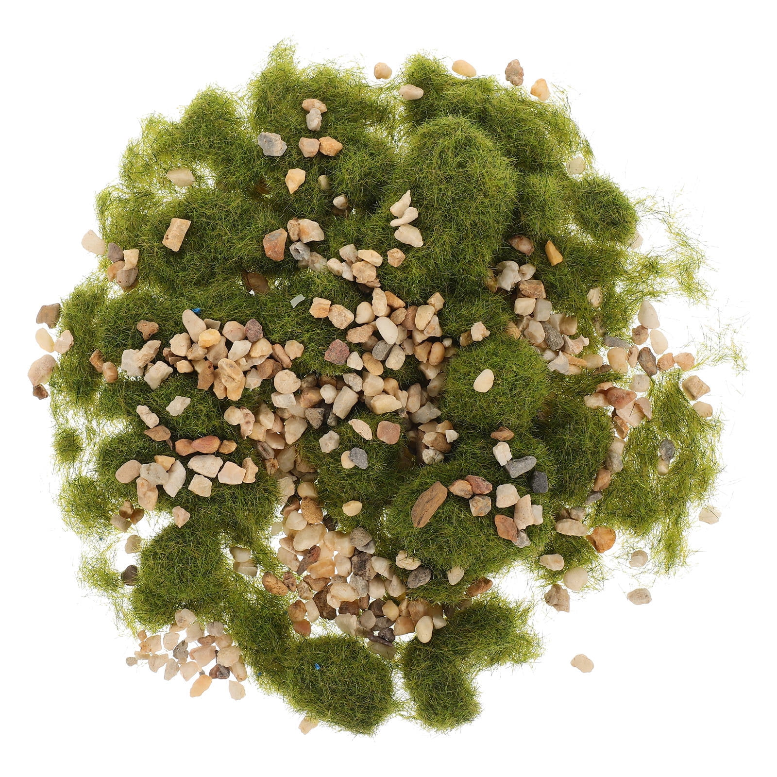 HAMPPLIES Diy Fake Grass Gravels Green Nylon Stone For Container Plant Dressing present ...