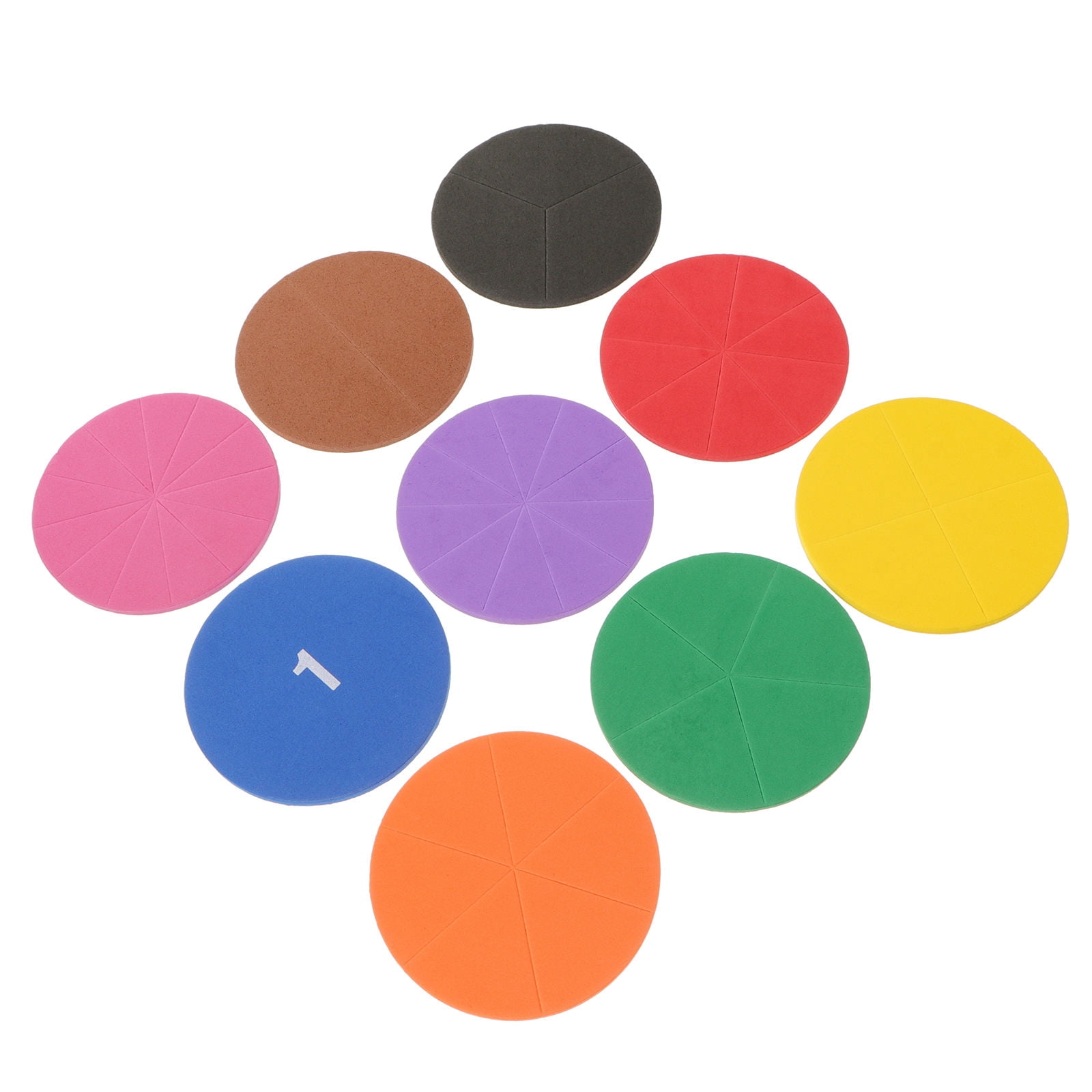 HAMPPLIES EVA Fraction Circles 1 Set Assorted Color for Fraction ...