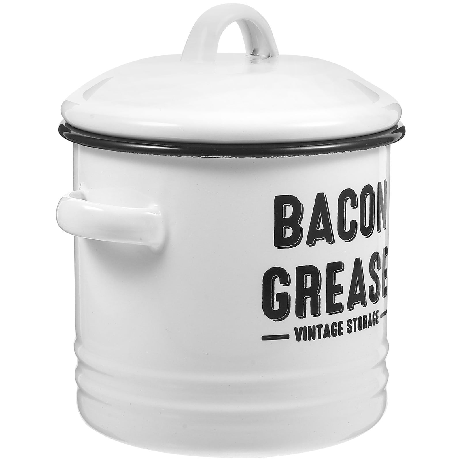 HAMPPLIES Enamel Greasy Container 1Pcs For Cooking And Outdoor ...