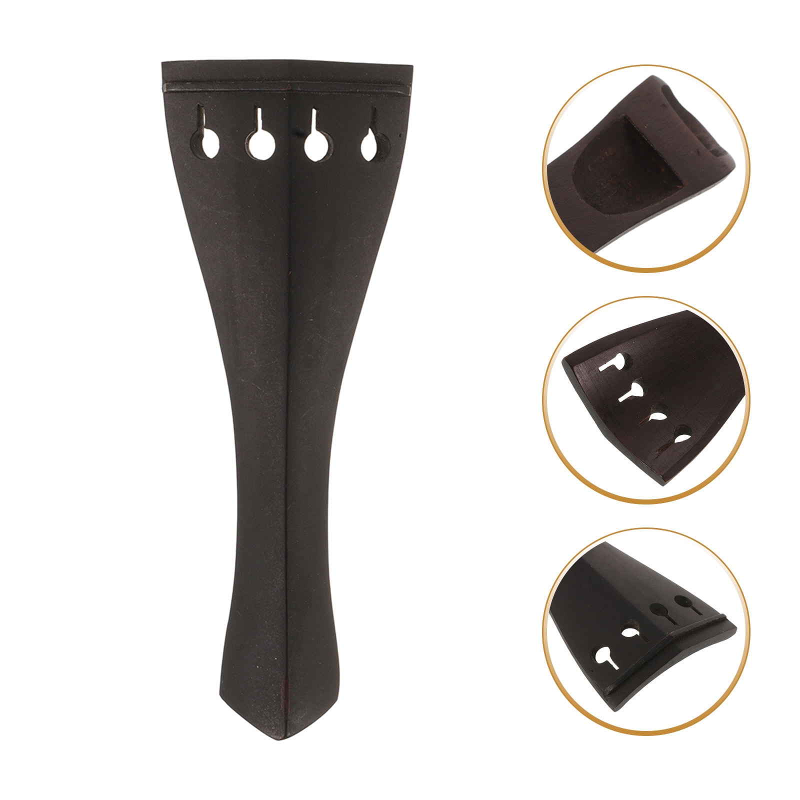 HAMPPLIES Fiddle Tuner Tailpiece Full Size Violin Black Enhancing Sound ...