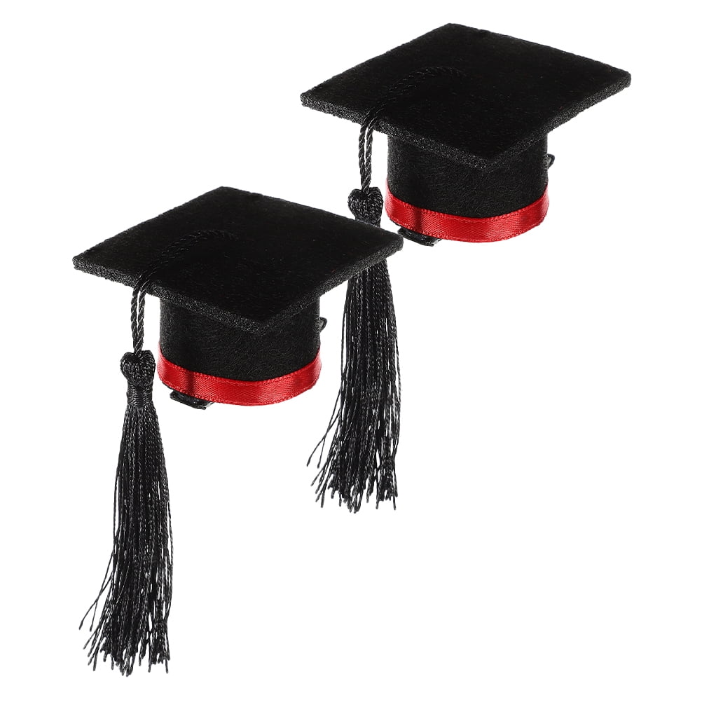 HAMPPLIES Grad Cap Party Favors 2Pack Graduation Hat Tassel Hair Clip ...