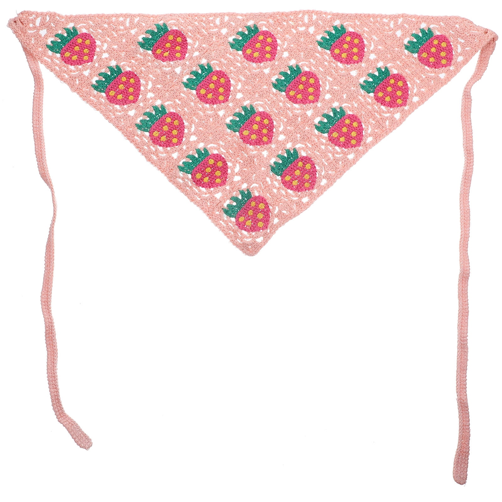 HAMPPLIES Hair Bandana 1Pack in Pink with Crochet Design for Costume ...