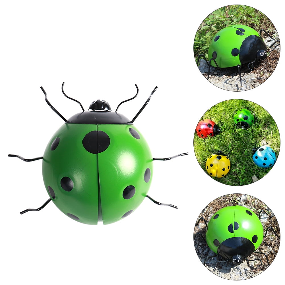 HAMPPLIES Ladybug Garden Statues Outdoor Iron 1Pack 11.4X8.7X4.3In - Walmart.com