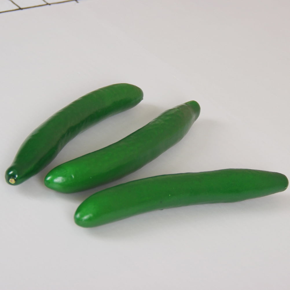 HAMPPLIES Lifelike Cucumber Adornment 4Pcs Fake Cucumber Models Foams ...