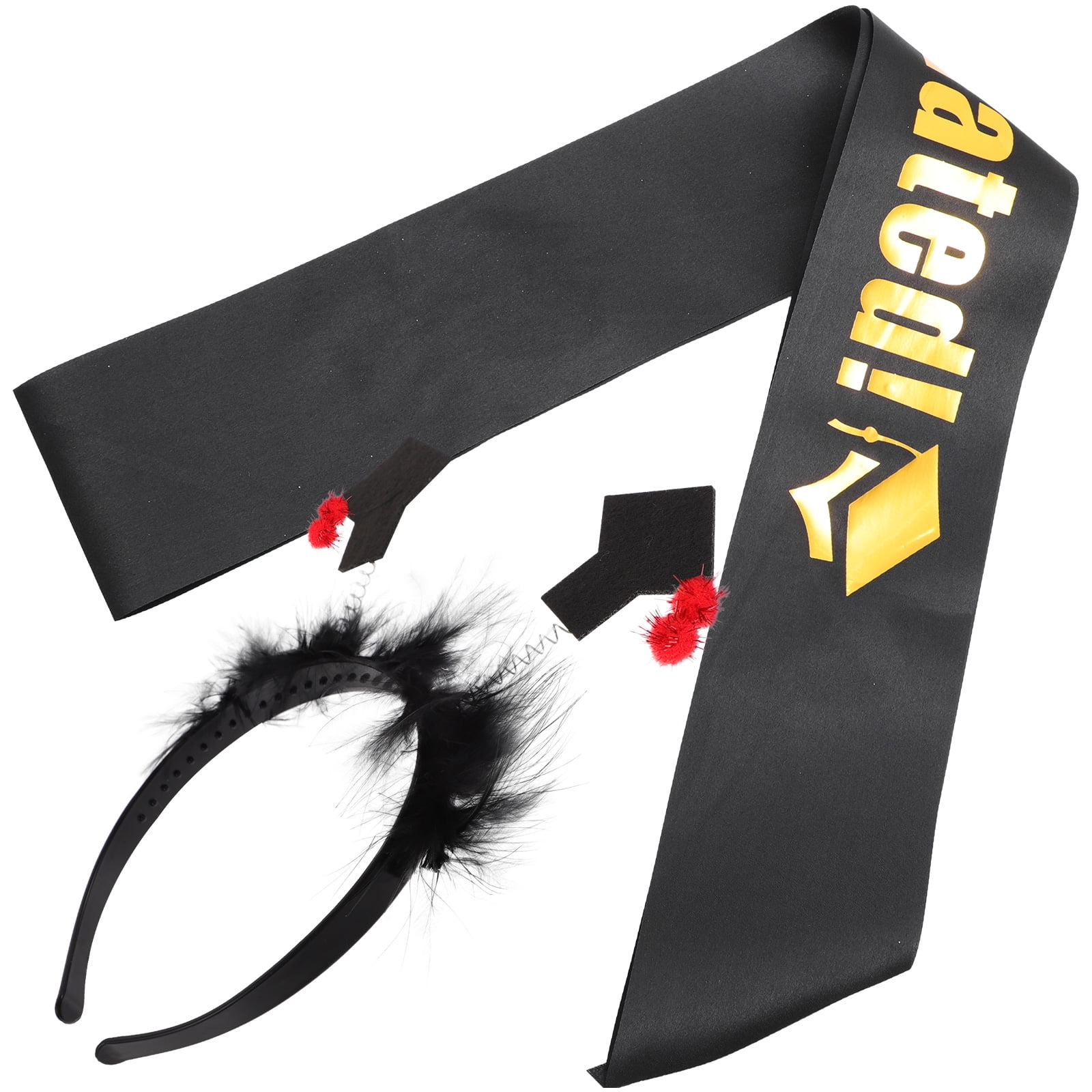 HAMPPLIES Mini Graduation Cap Headband Felt For Women Students ...