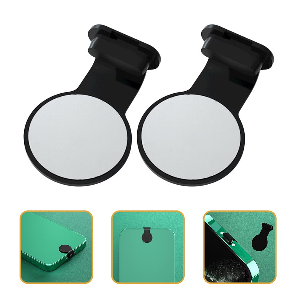 HAMPPLIES Mobile Phone Dust Plug 2Pcs Black Silicone for Daily Use and ...