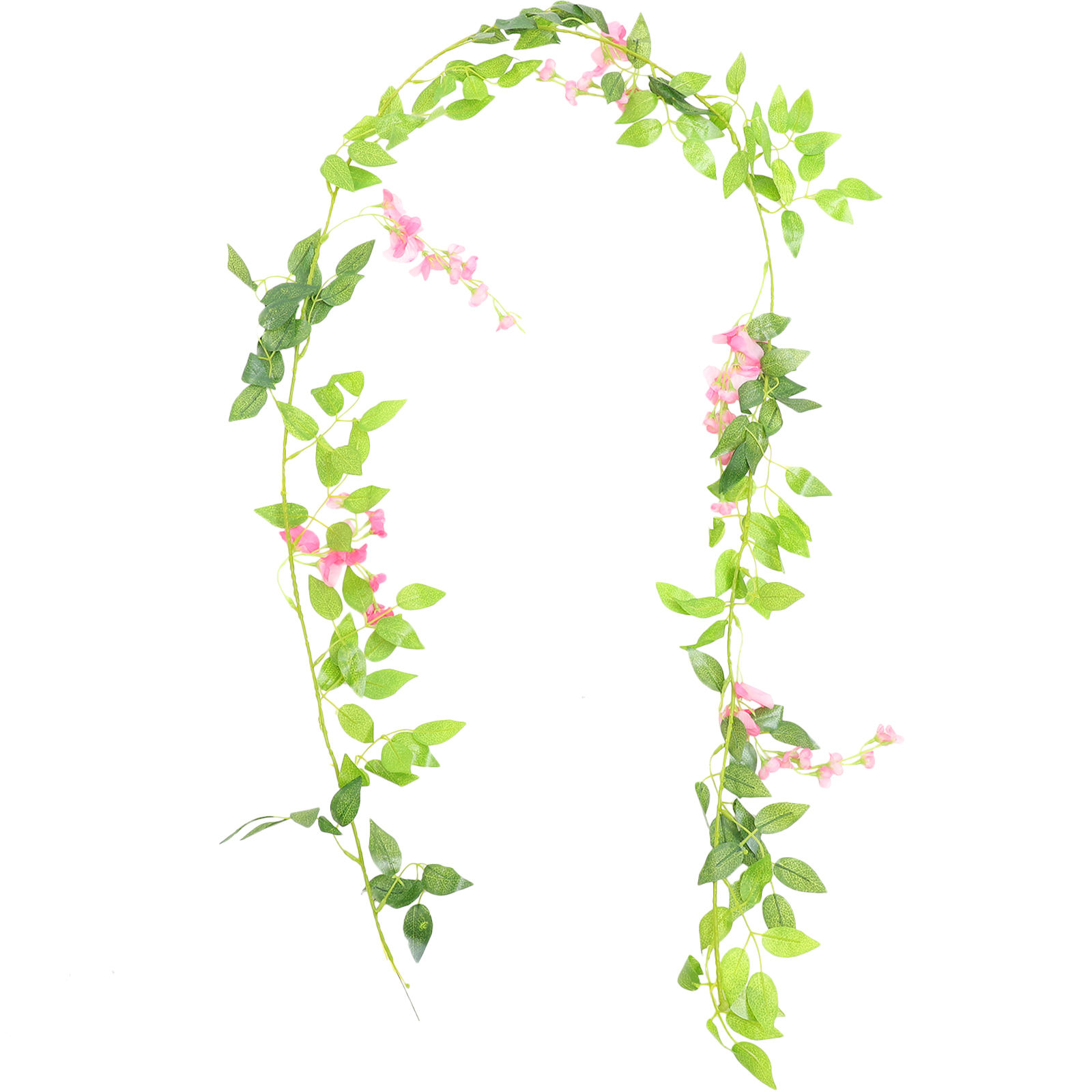HAMPPLIES Pink Green Artificial Wisteria Vine Silk Cloth Plastic for ...