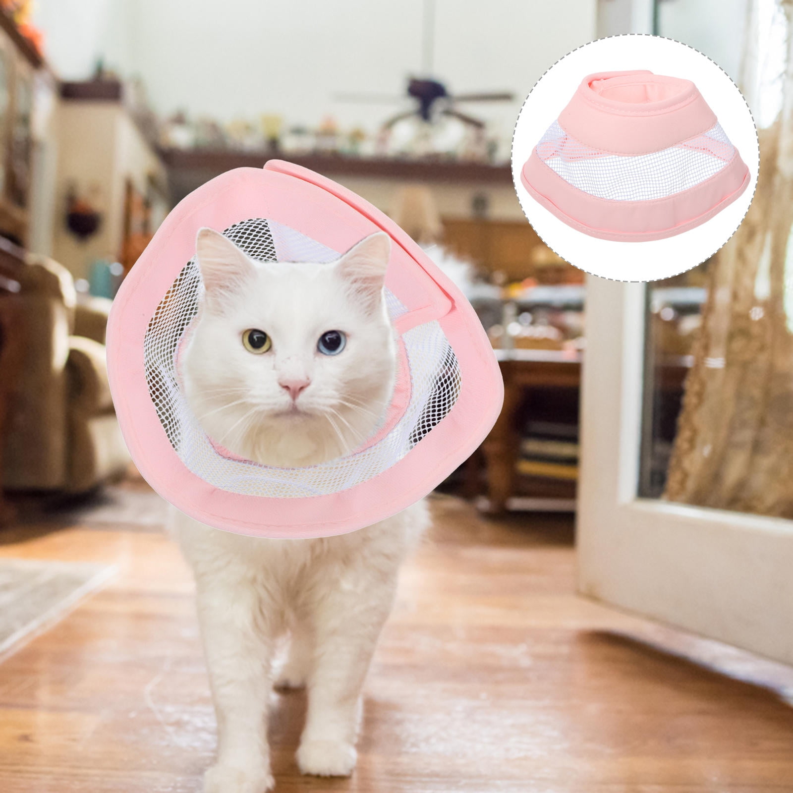 HAMPPLIES Pink PVC Cone for Kitten Soft Barrier for Care 1Set - Walmart.com