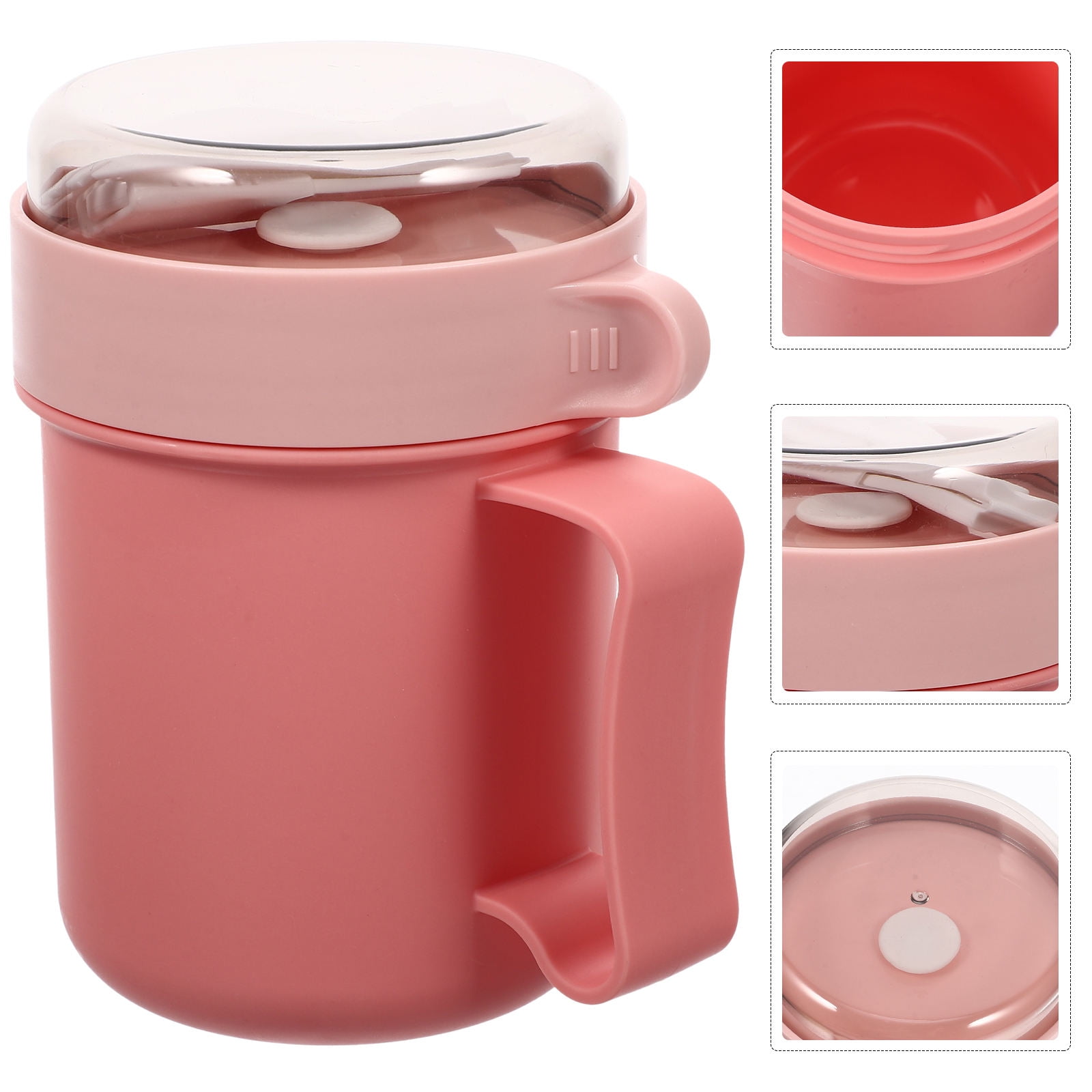 HAMPPLIES Practical Cereal Cup in Pink for Daily Use 1 Set - Walmart.com