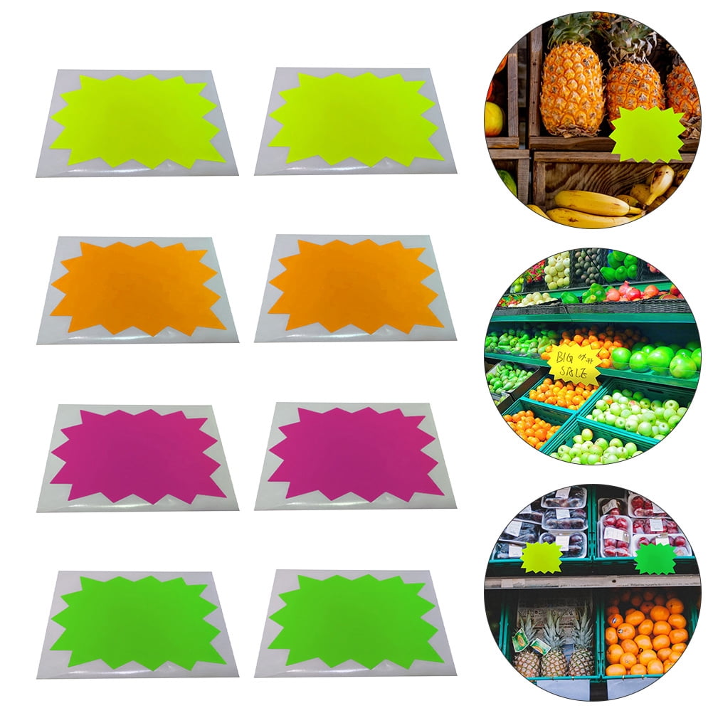 HAMPPLIES Sale Stickers for Retail Store 200Pcs Fluorescent Paper ...