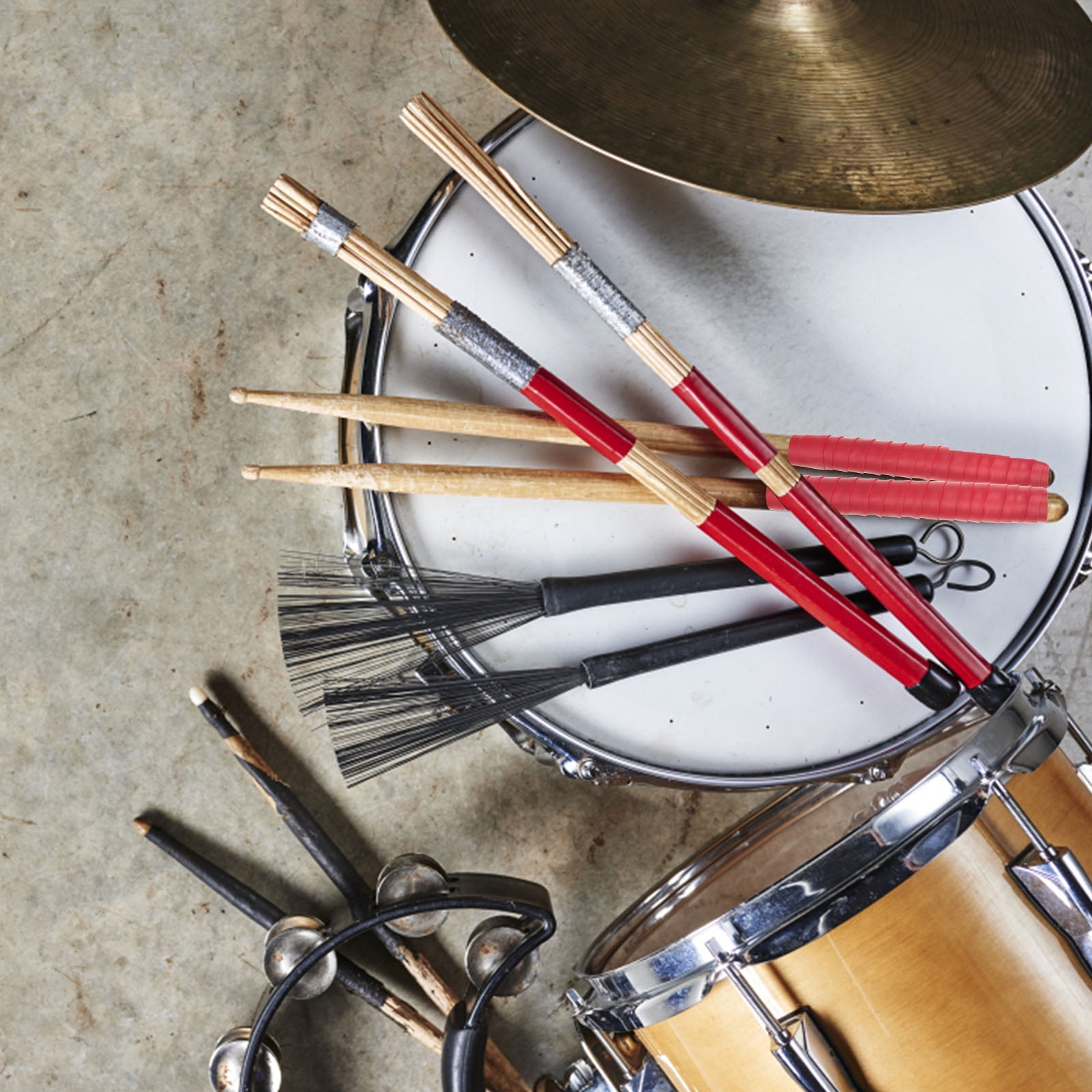 HAMPPLIES Red Cylindrical Drumstick Wrap Anti Slip for Drum Players ...