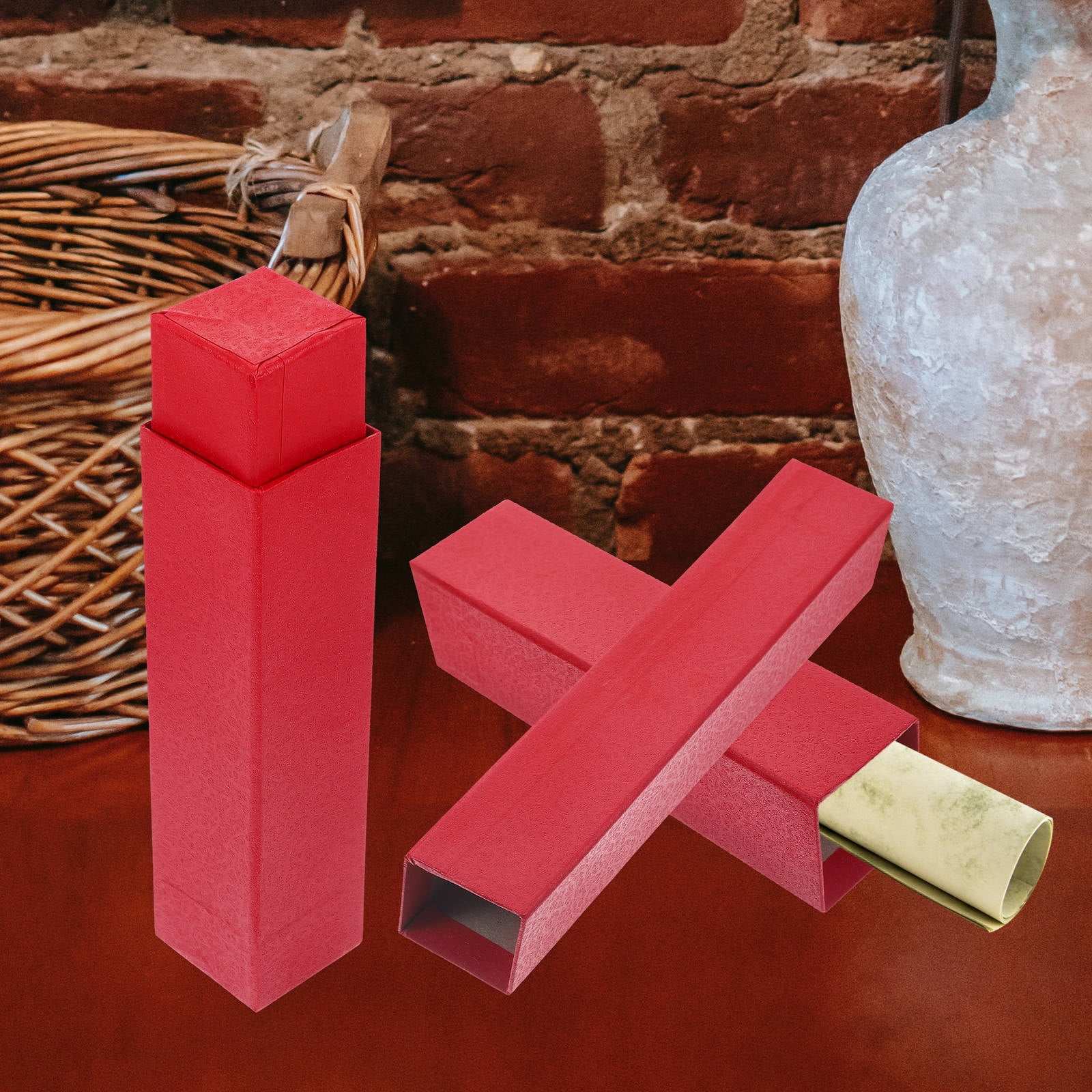 HAMPPLIES Red Poster Storage Tube for Home Multi-functional Artwork ...