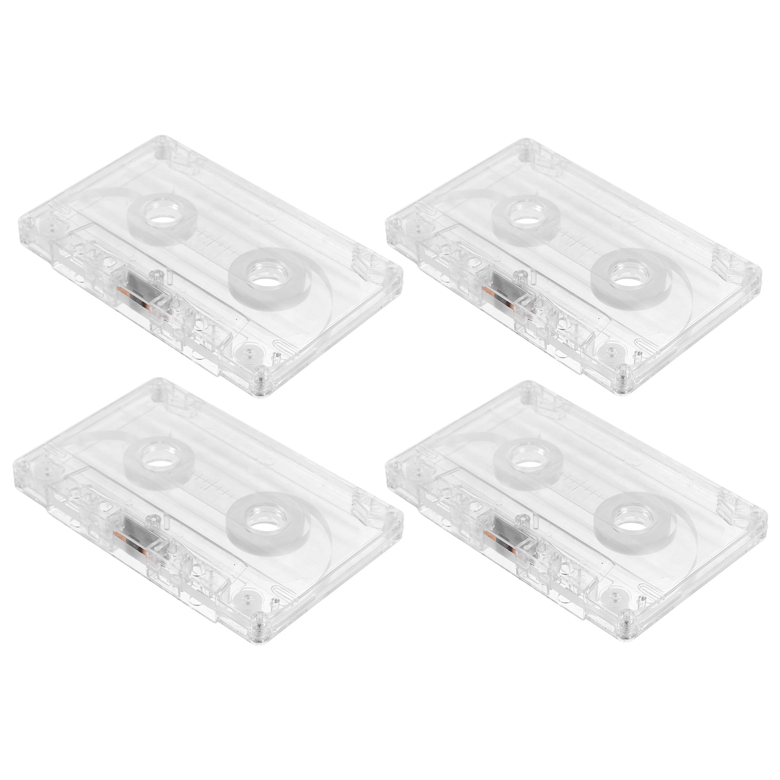 HAMPPLIES Retro Design 4Pcs Clear Plastic Cassette Tape Storage Case ...